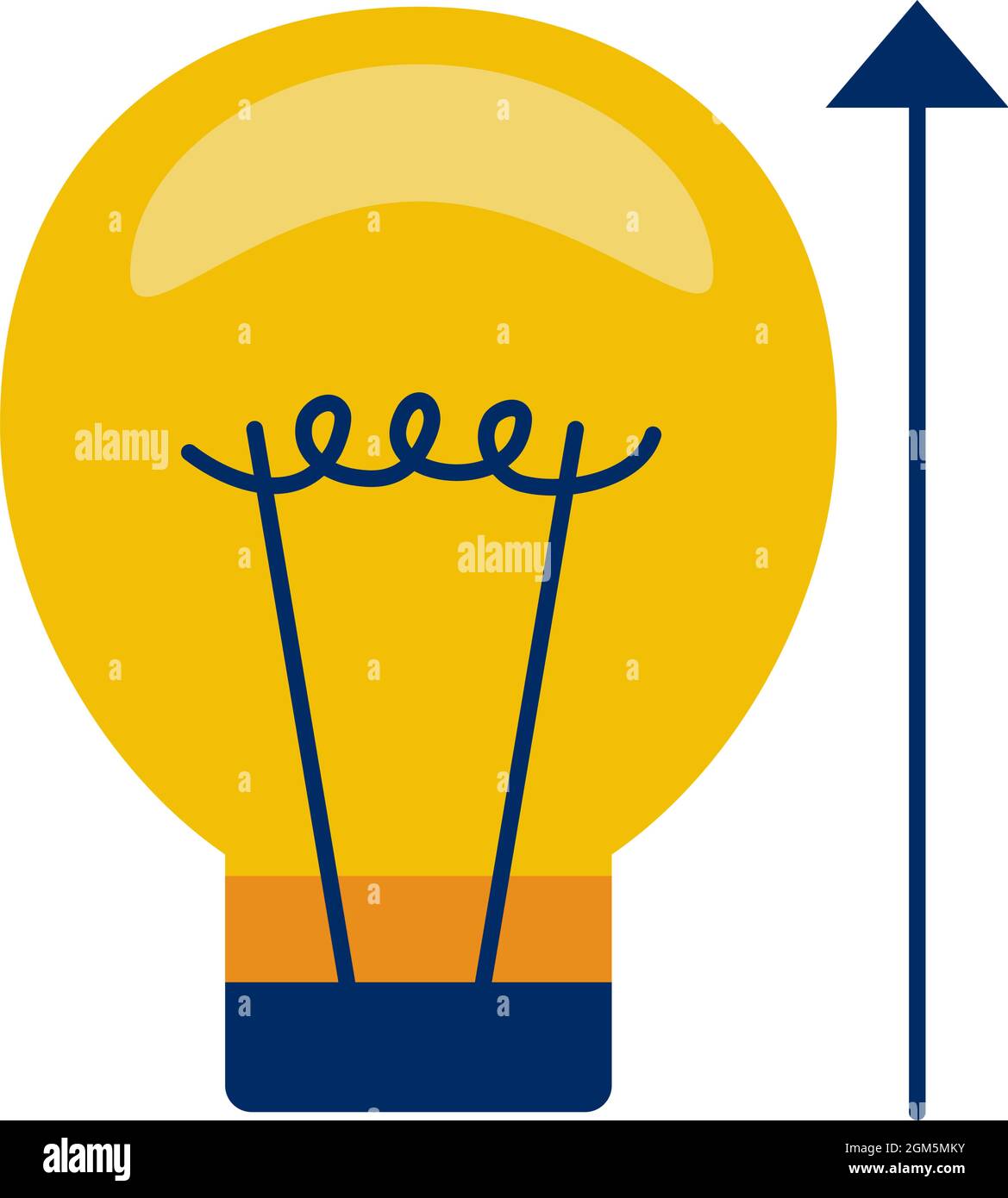Energy and power light bulb with increase arrow Stock Vector Image ...