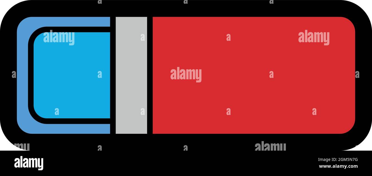 Office eraser icon. Outline office eraser vector icon color flat ...
