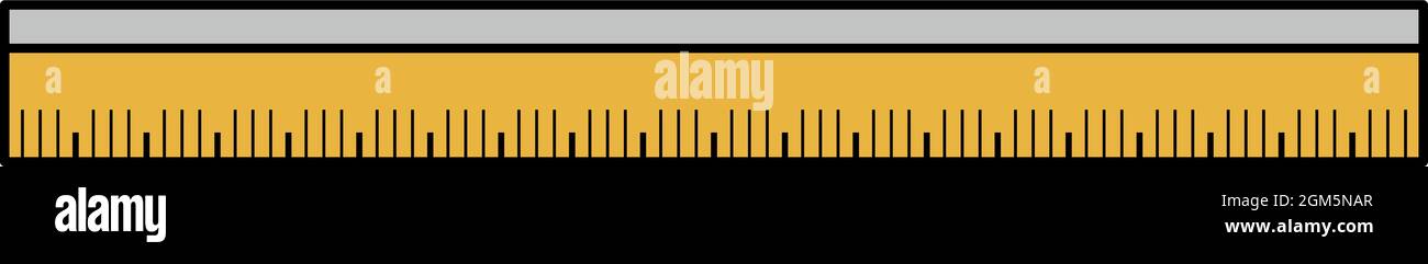 Cm ruler icon. Outline cm ruler vector icon color flat isolated on ...