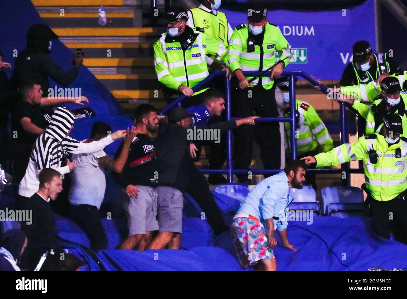 Crowd trouble with the leicester fans hi-res stock photography and ...