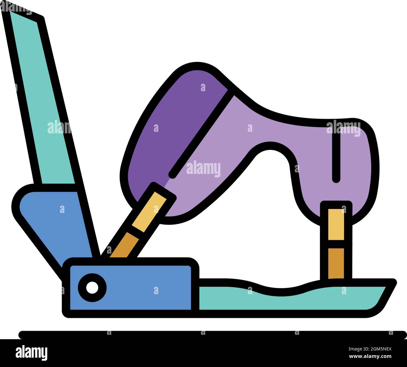 Shoe protect icon. Outline shoe protect vector icon color flat isolated ...