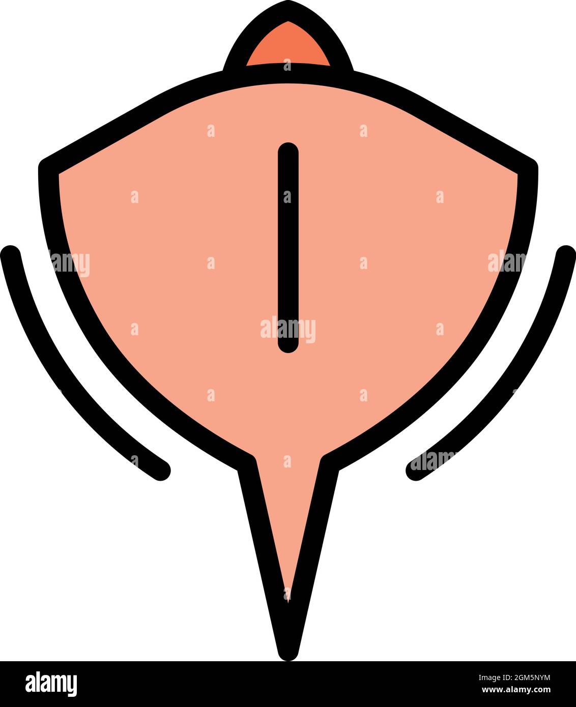 Stingray fish icon. Outline illustration of stingray fish vector icon ...