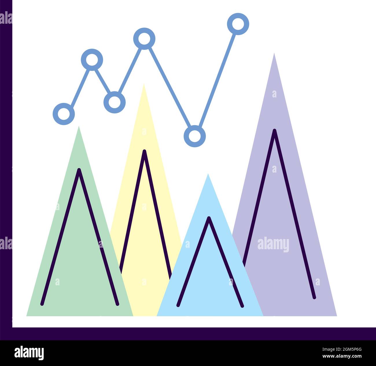 line chart on white background Stock Vector Image & Art - Alamy