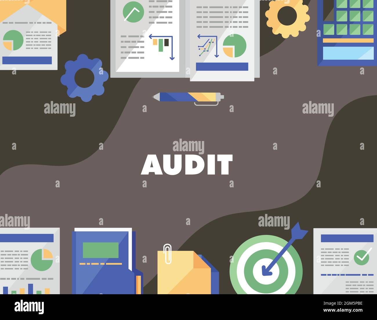 Audit symbol collection on Stock Vector Images - Alamy