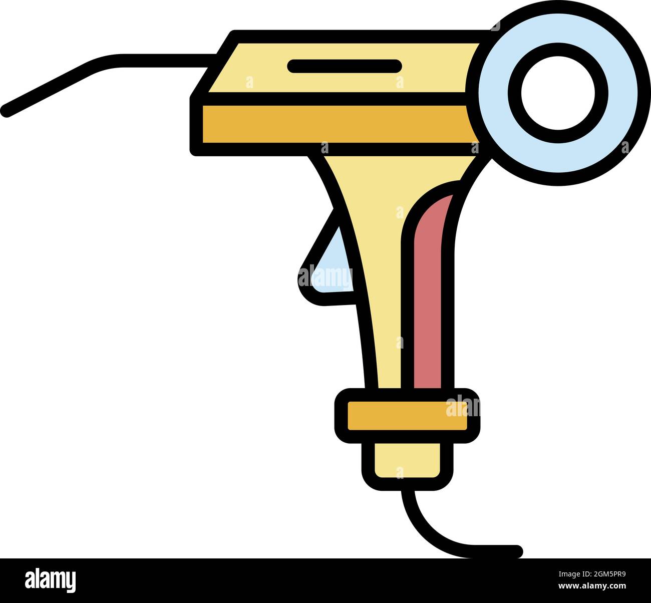 Electrode holder icon. Outline electrode holder vector icon color flat ...