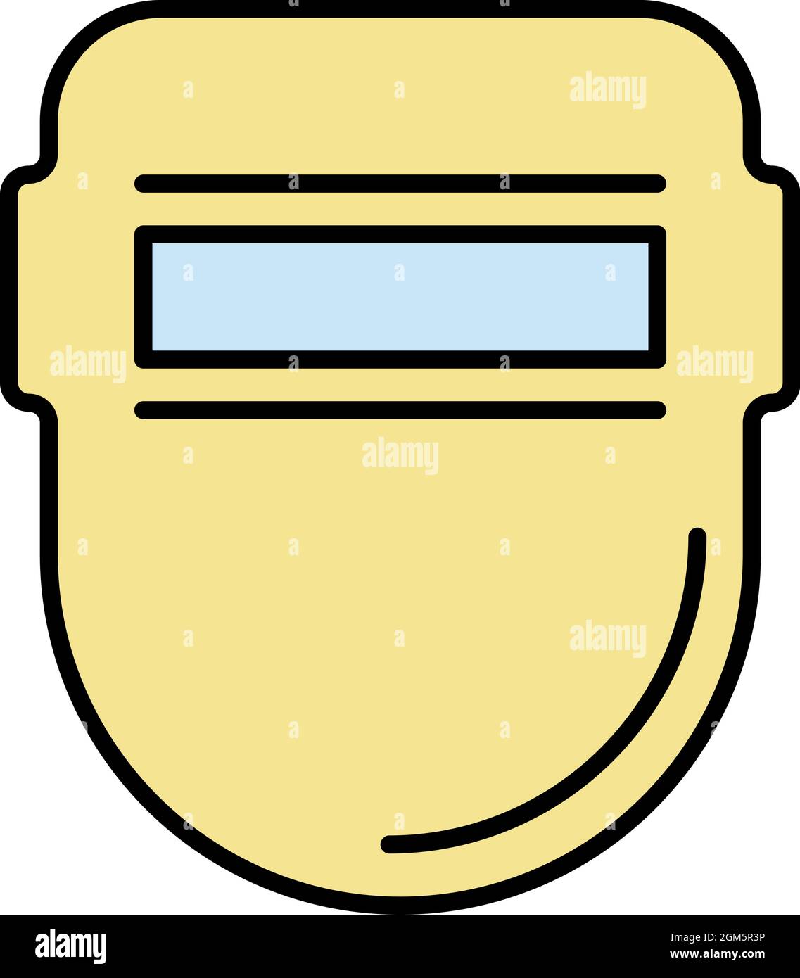 Welder metal mask icon. Outline welder metal mask vector icon color ...