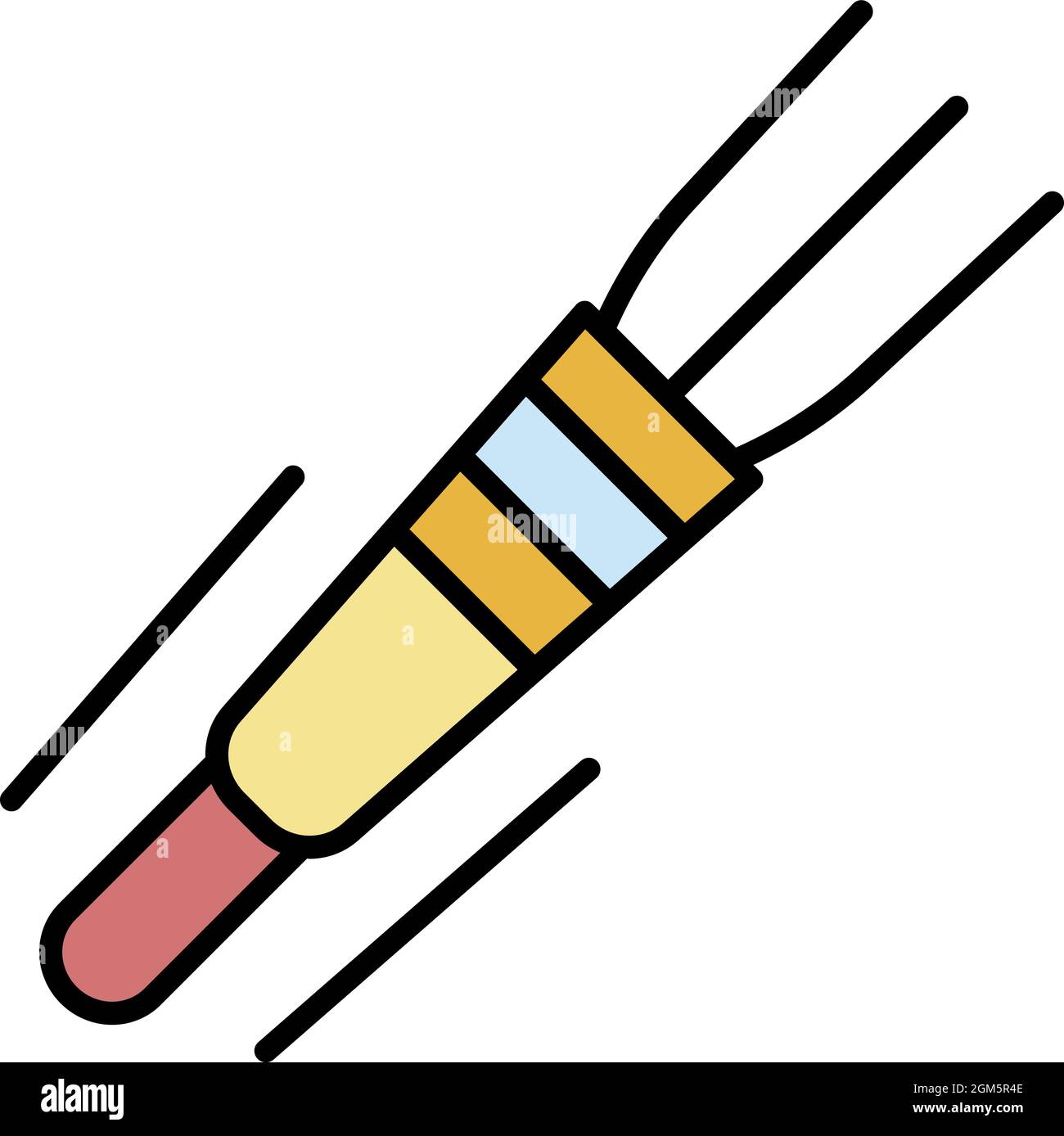 Welding line icon. Outline welding line vector icon color flat isolated ...