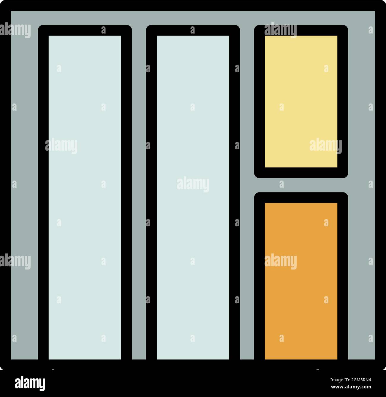 Construction window icon. Outline illustration of construction window ...