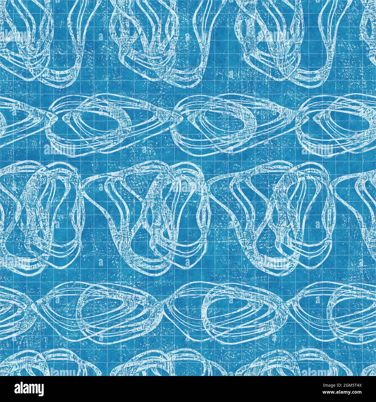 Seamless bright blue blueprint pattern for textile and print Stock ...