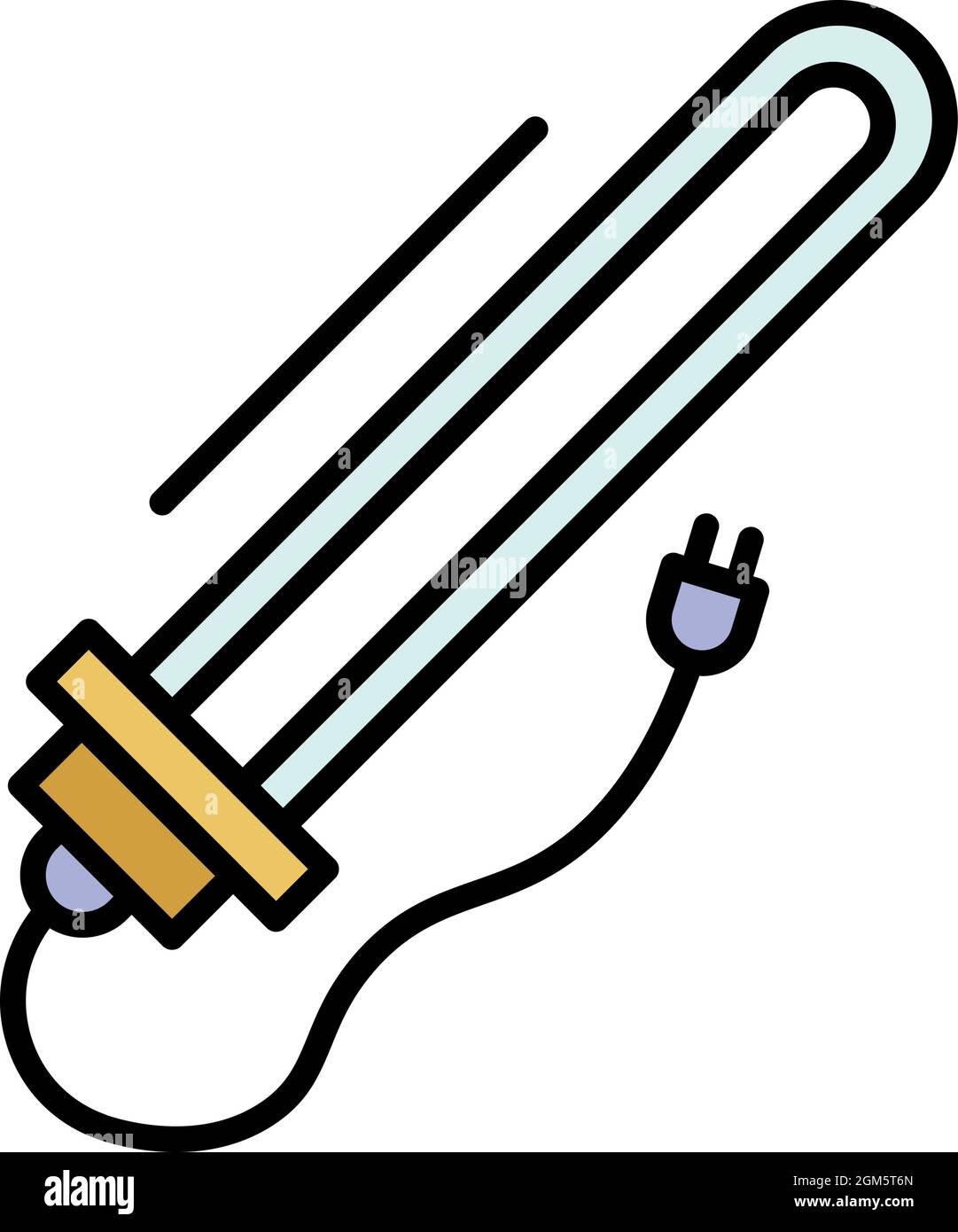 Plug electric heater icon. Outline plug electric heater vector icon ...