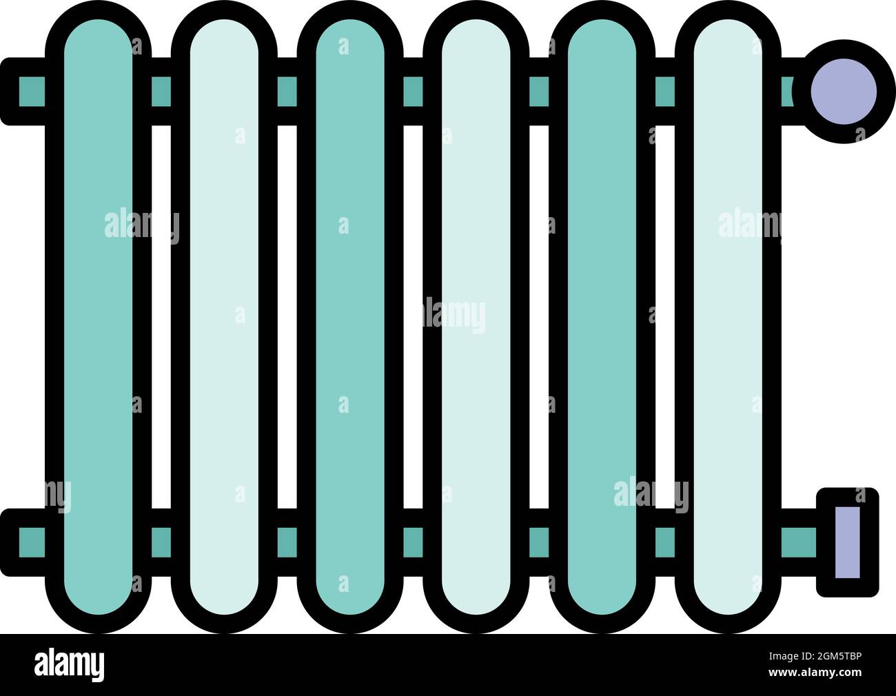 Modern radiator icon. Outline modern radiator vector icon color flat ...