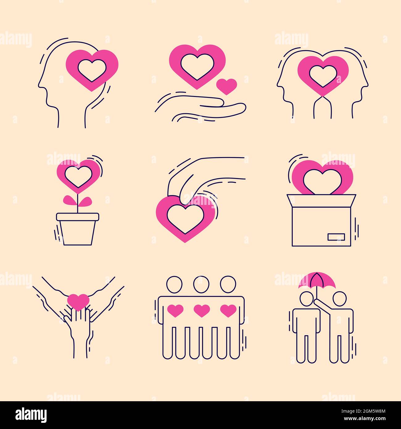 care icon set on white background Stock Vector Image & Art - Alamy