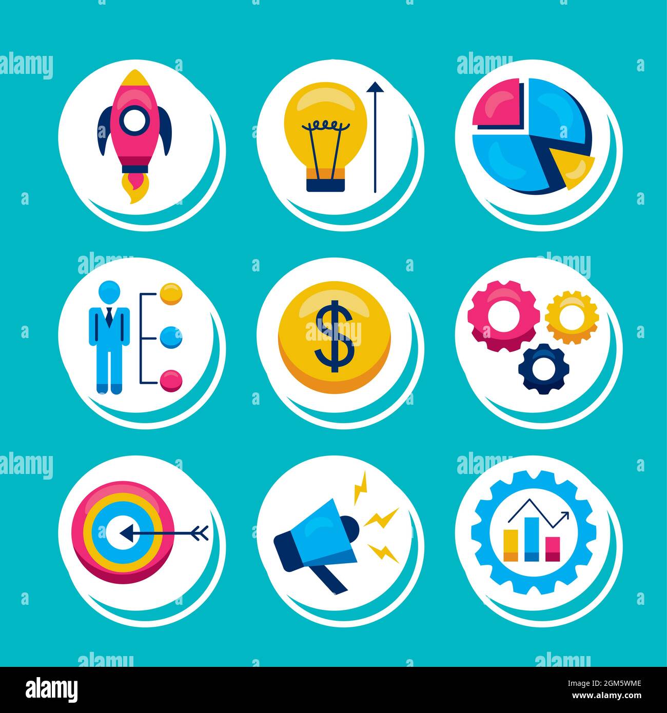 smb icon set on blue background Stock Vector Image & Art - Alamy