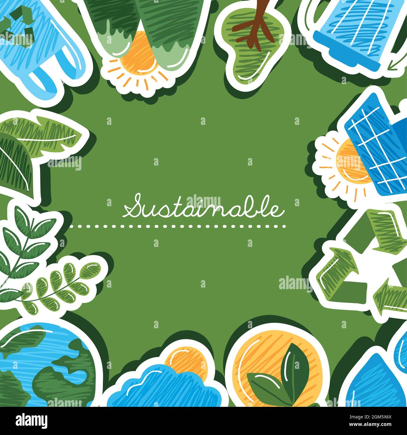 Sustainable icon collection on hi-res stock photography and images - Alamy