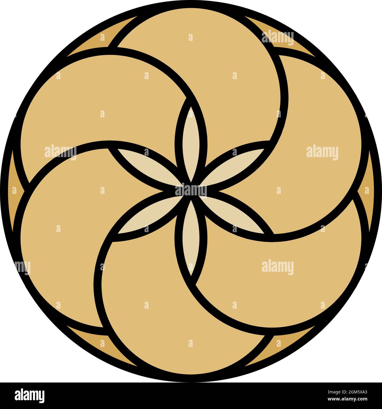 Frosting biscuit icon. Outline frosting biscuit vector icon color flat ...