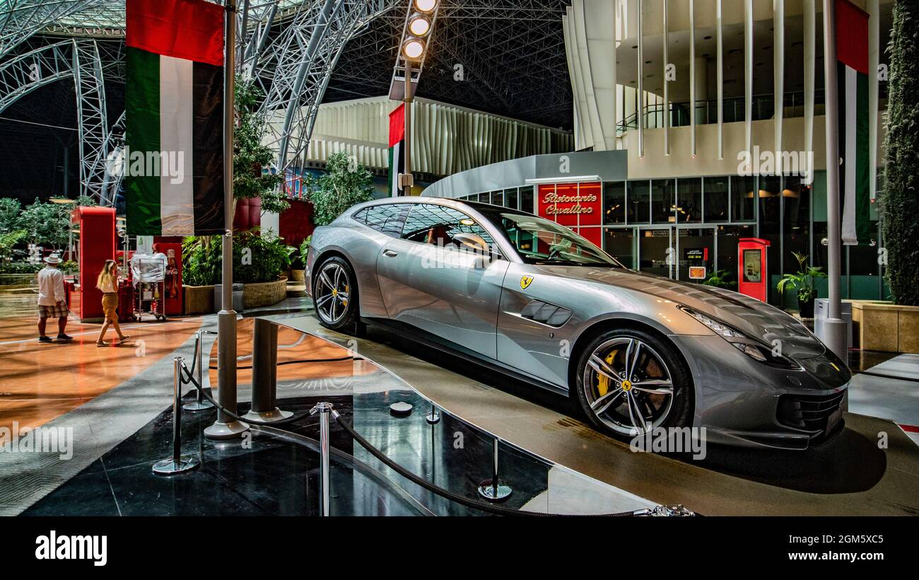 Ferrari theme park at Abu Dhabi city Stock Photo - Alamy
