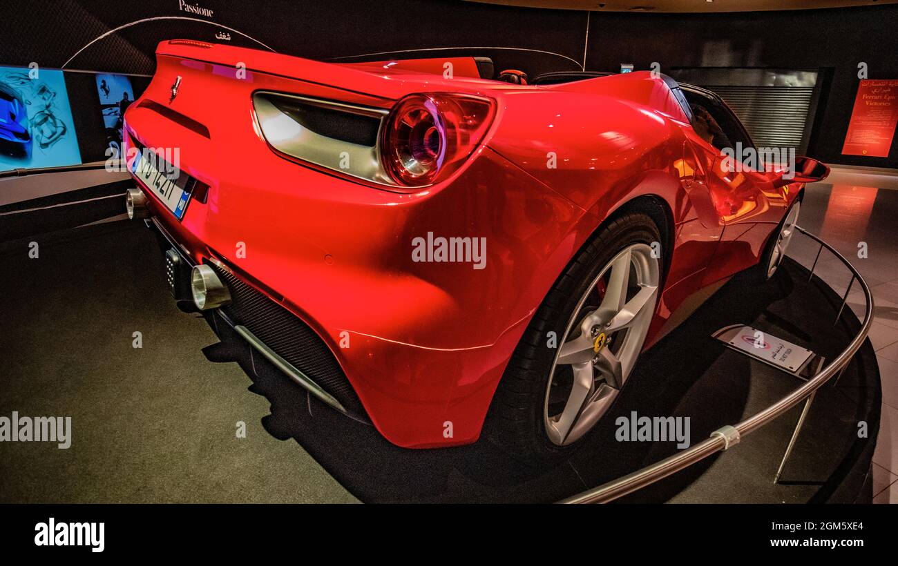 Ferrari theme park at Abu Dhabi city Stock Photo - Alamy
