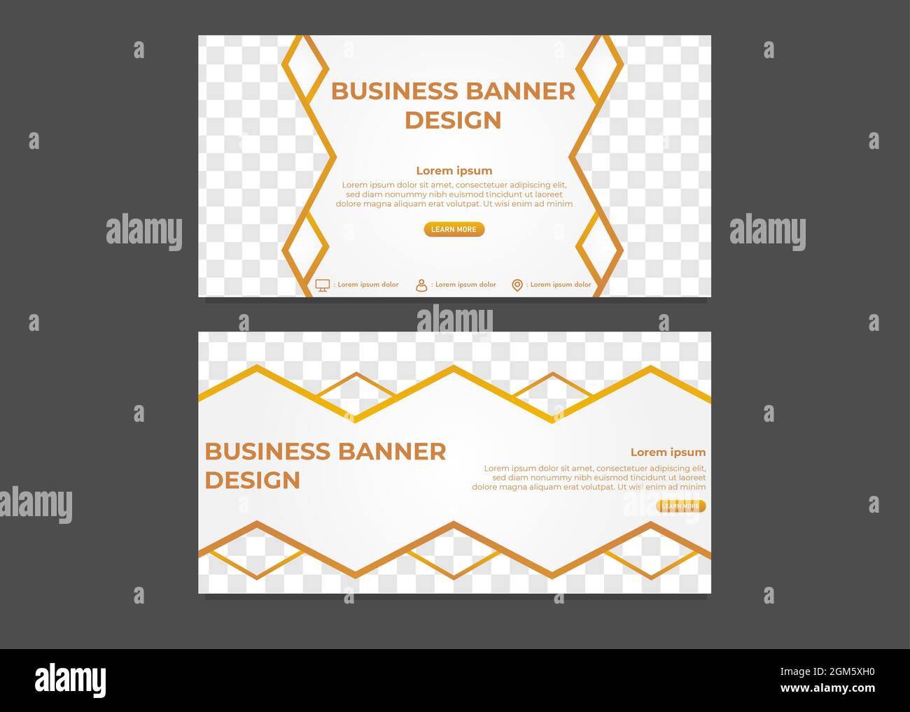 simple modern gradient business banner design template Stock Photo - Alamy