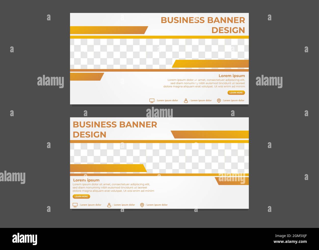 simple modern gradient business banner design template Stock Photo - Alamy
