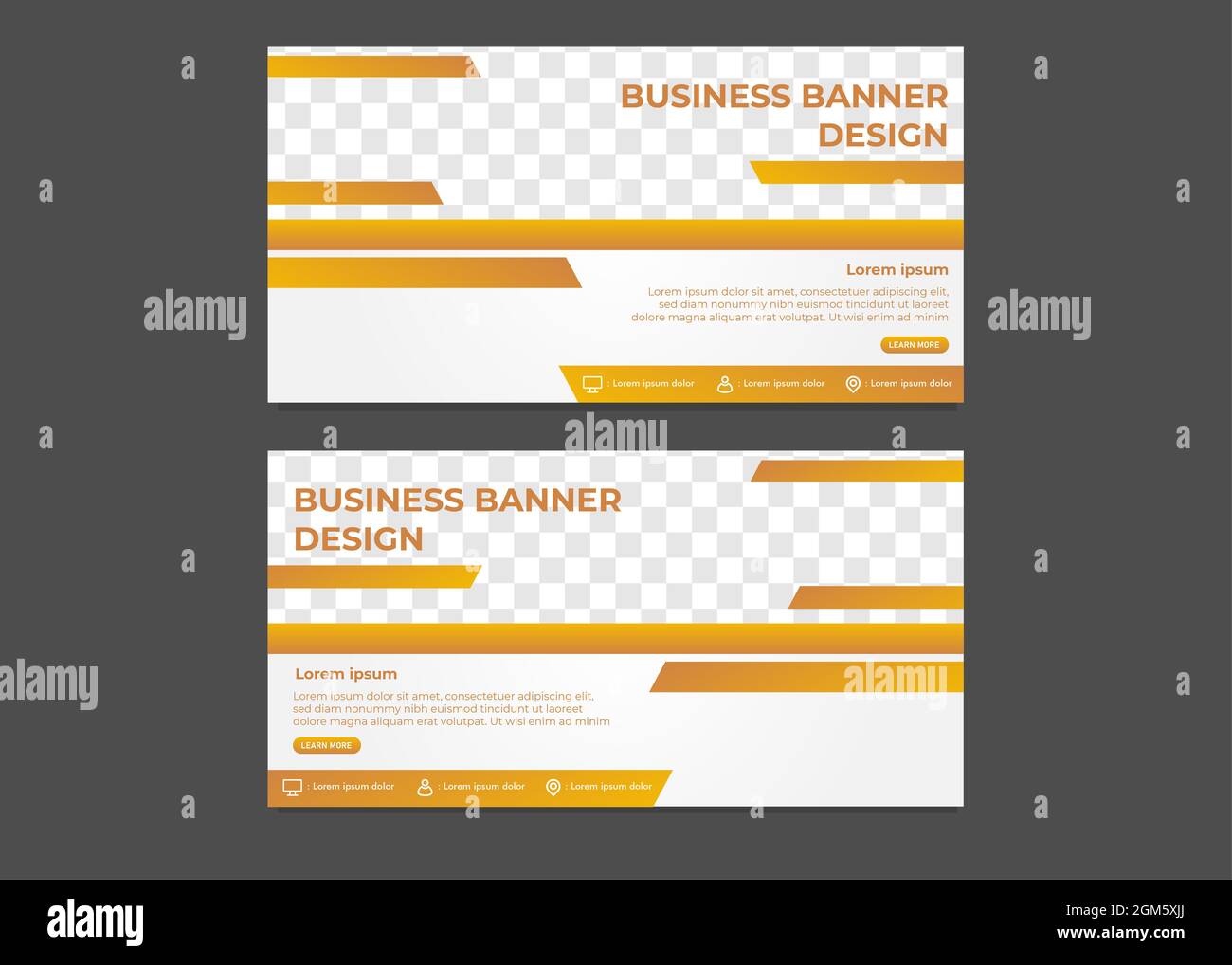 simple modern gradient business banner design template Stock Photo - Alamy