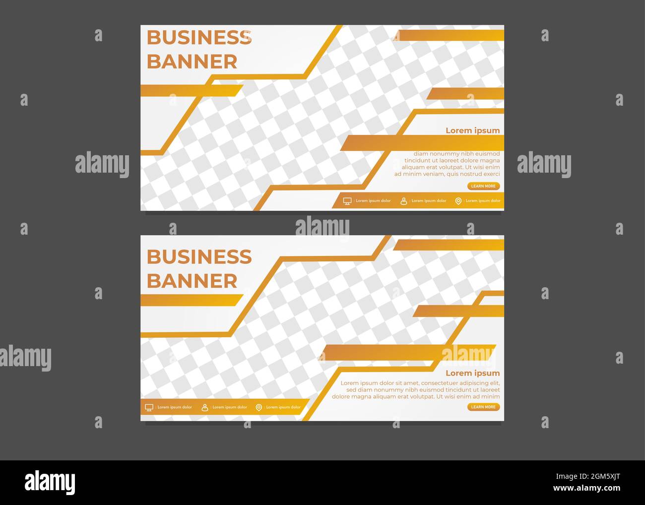 simple modern gradient business banner design template Stock Photo - Alamy