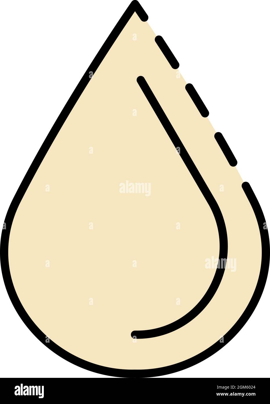 Honey drop icon. Outline honey drop vector icon color flat isolated on ...