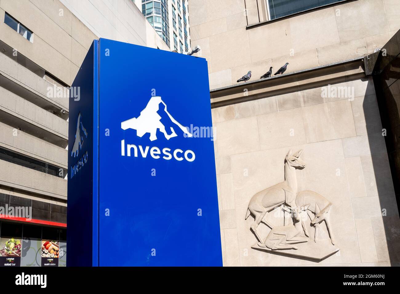 Invesco sign outside their office in downtown Toronto Stock Photo - Alamy