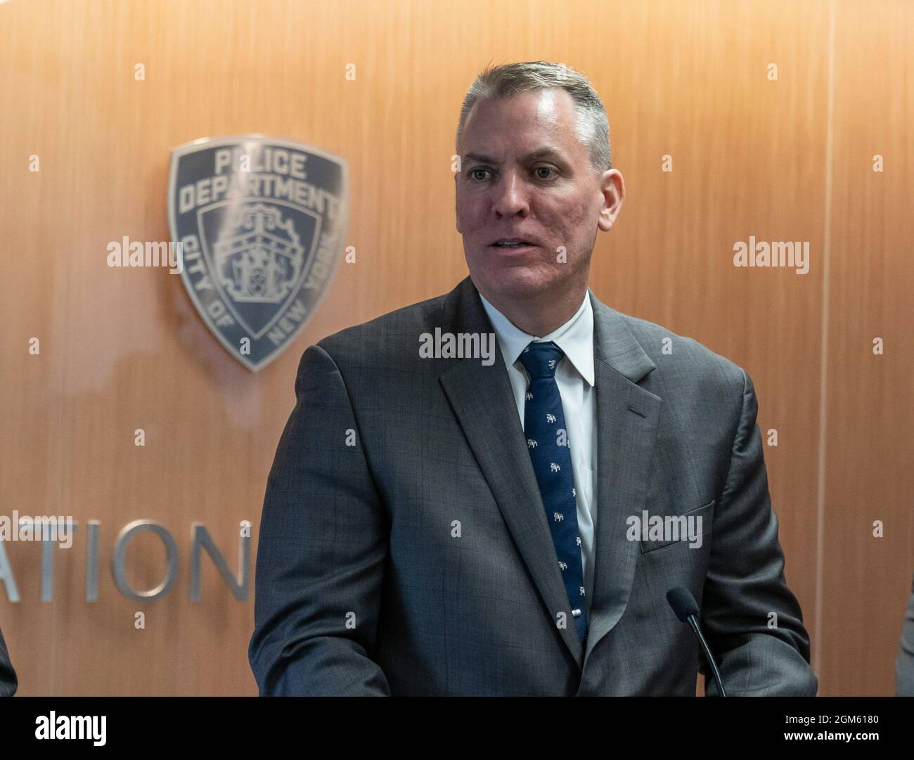 New York, NY - September 16, 2021: Police commissioner Dermot Shea ...
