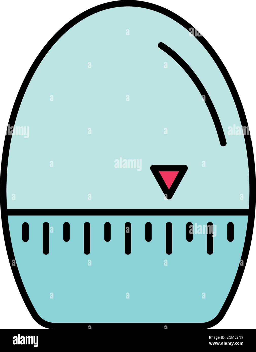 Egg Timer Icon Outline Egg Timer Vector Icon Color Flat Isolated On
