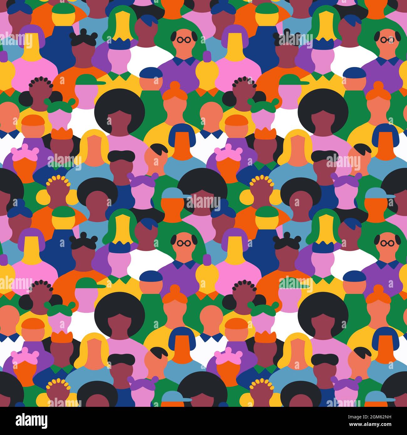 Mixed culture crowd Stock Vector Images - Alamy