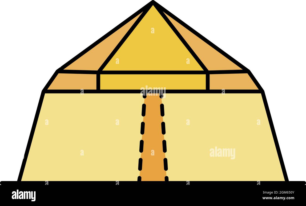 Canopy icon. Outline canopy vector icon color flat isolated on white ...