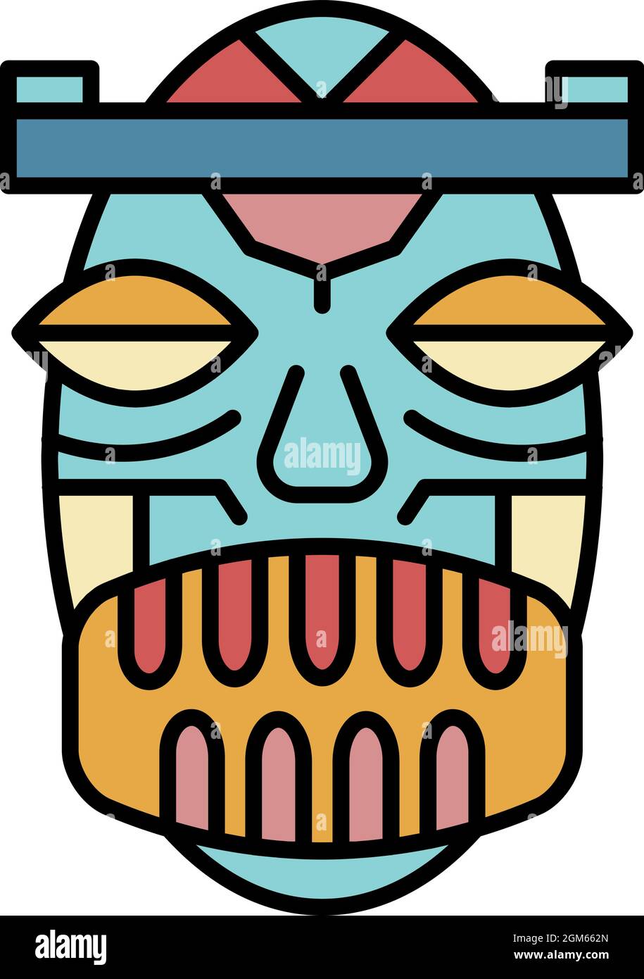 Ethnic idol icon. Outline ethnic idol vector icon color flat isolated ...