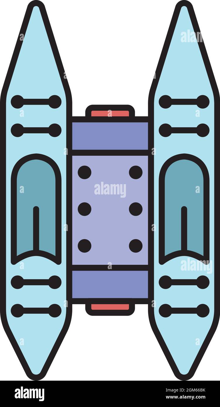 Colorful boat on lake Stock Vector Images - Alamy