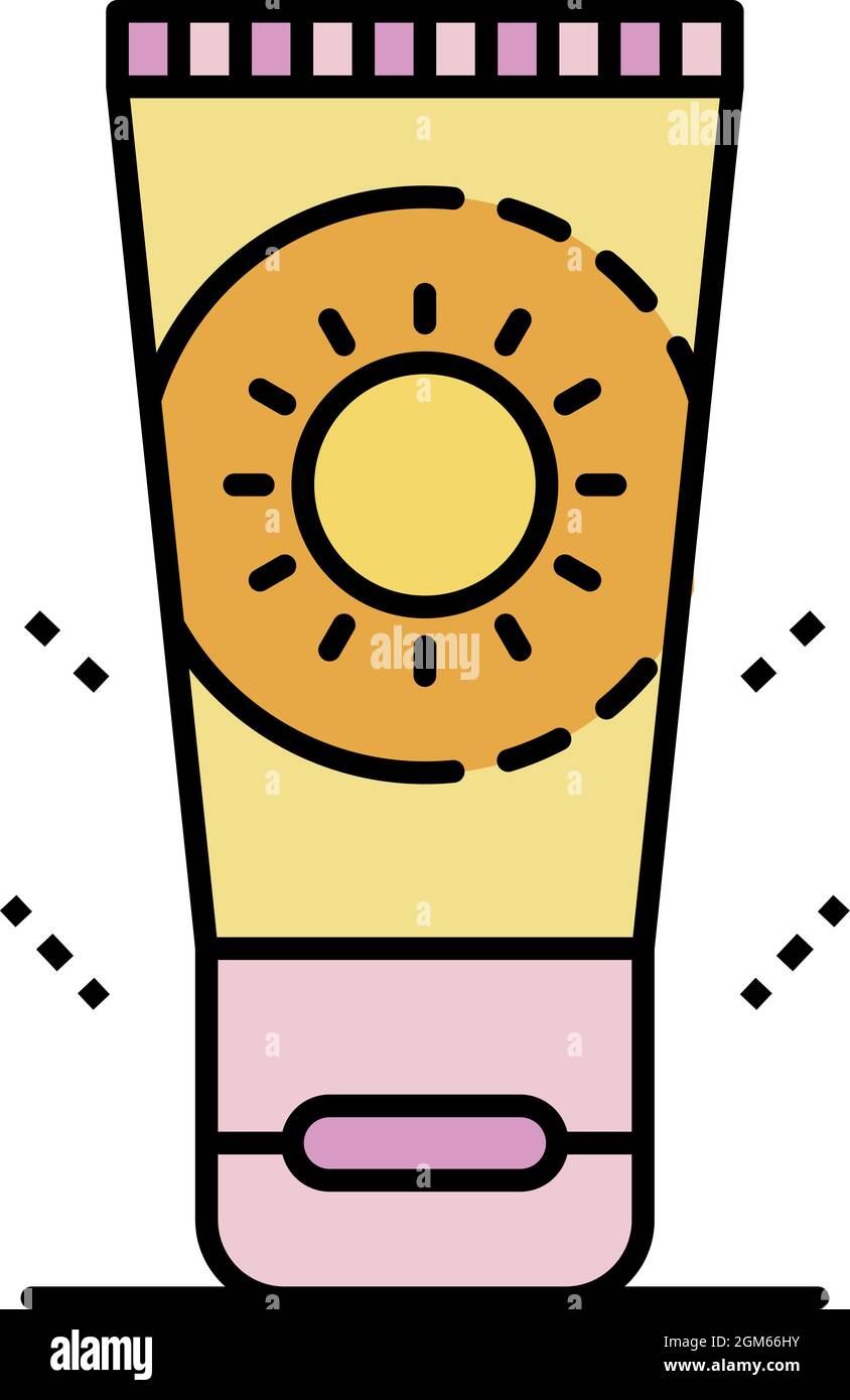 Sunscreen tube icon outline hi-res stock photography and images - Alamy