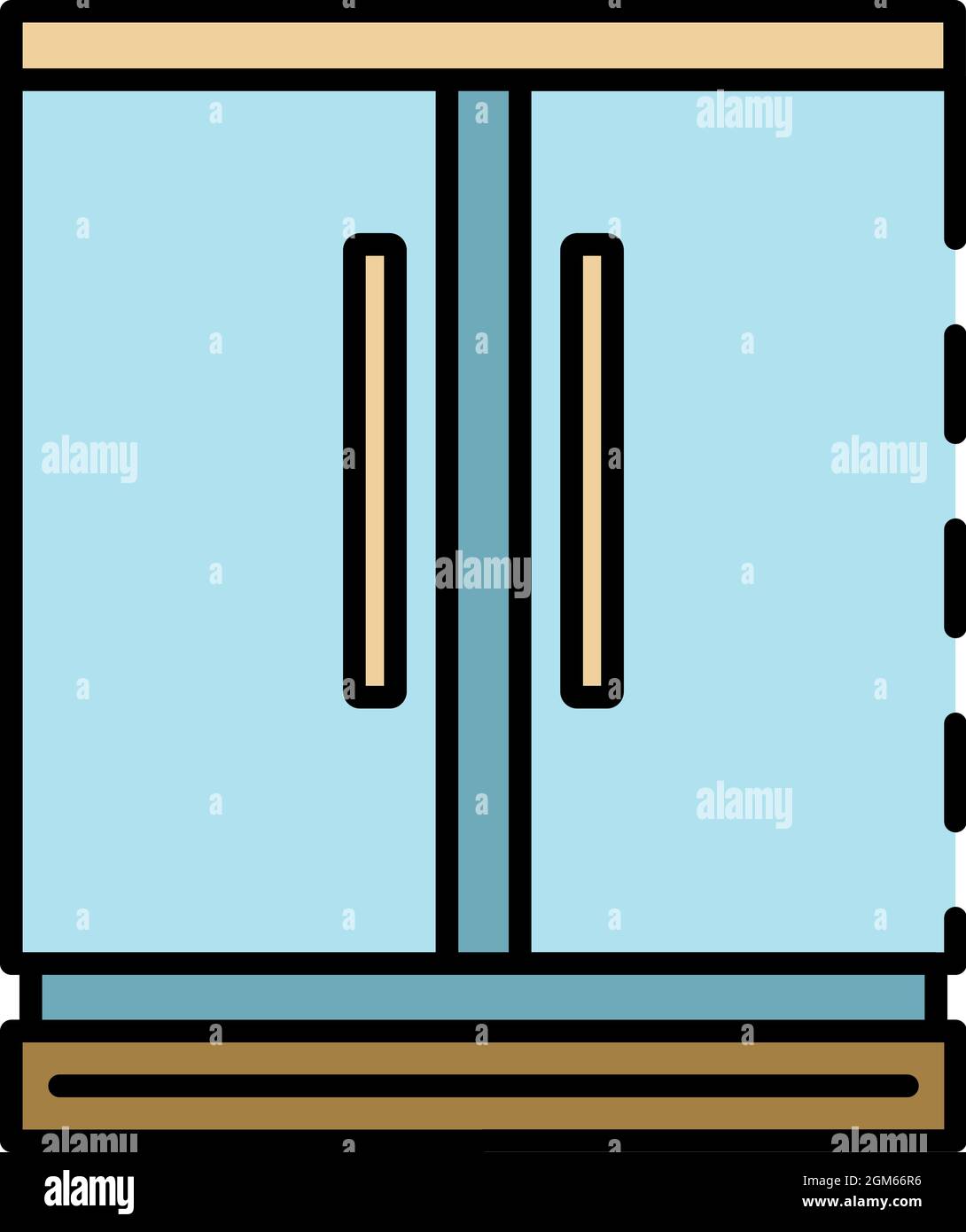 Commercial freezer icon. Outline commercial freezer vector icon color ...