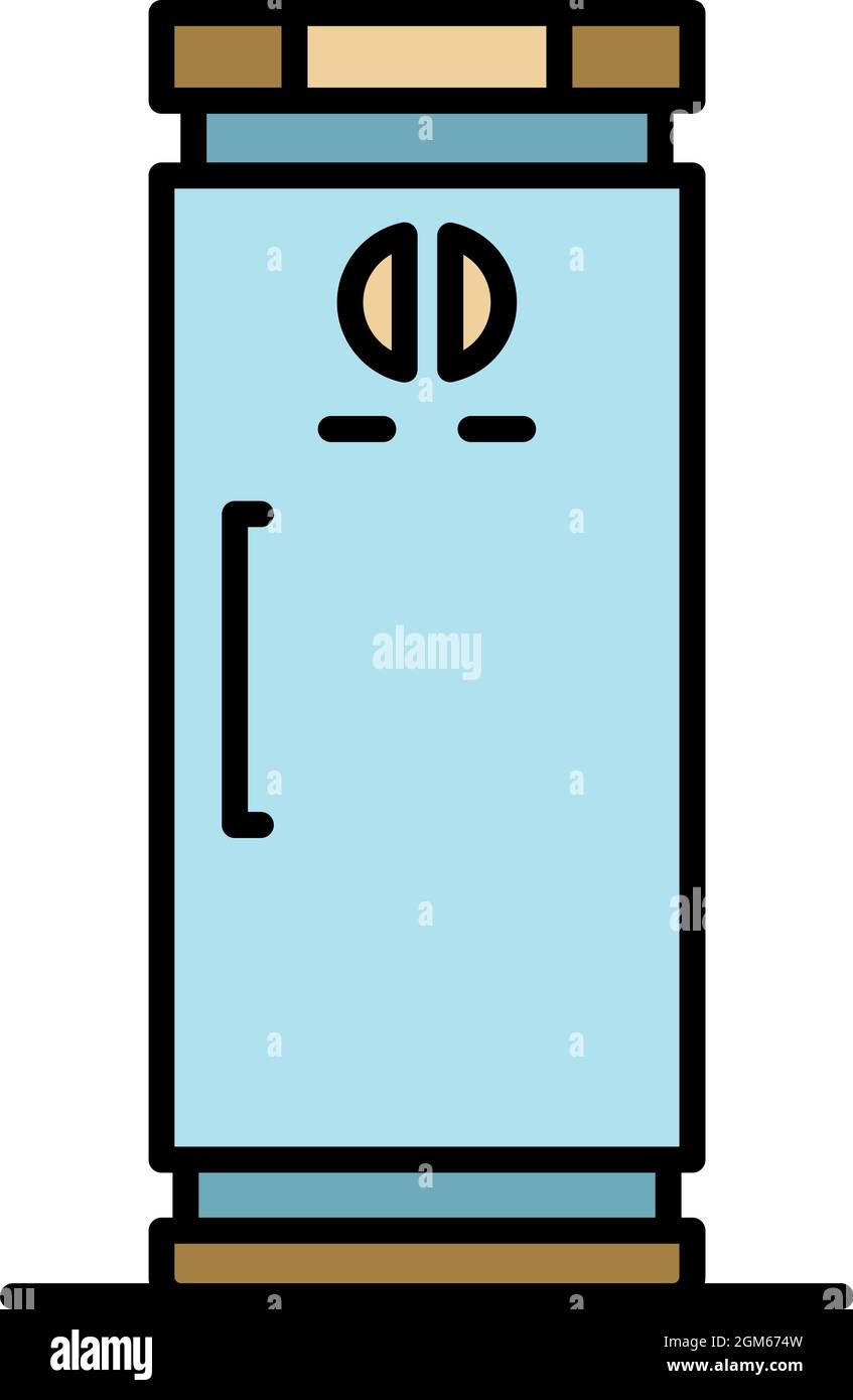 Kitchen freezer icon. Outline kitchen freezer vector icon color flat ...
