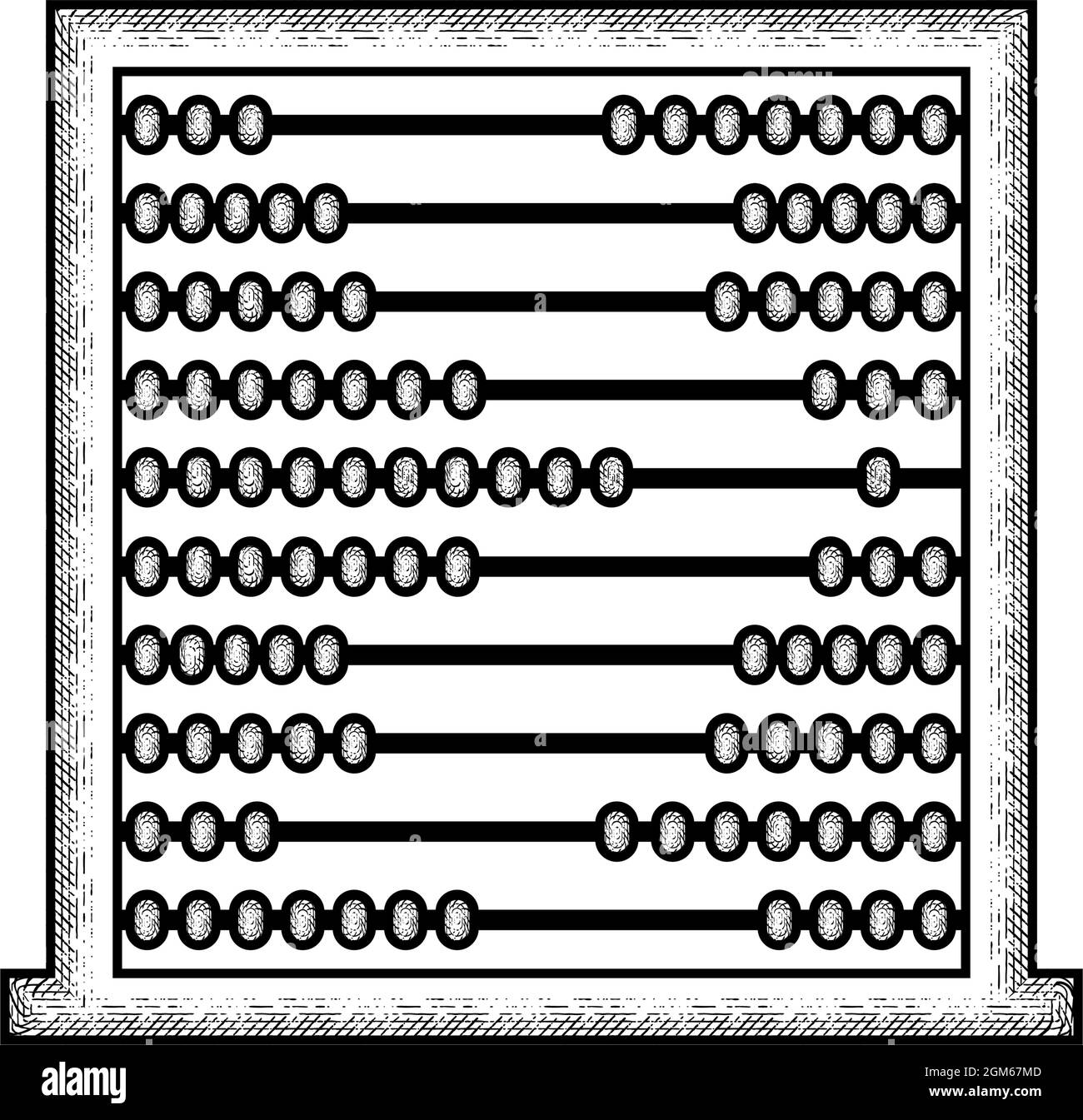 Isolated vintage sketch of an abacus school supply icon Stock Vector ...