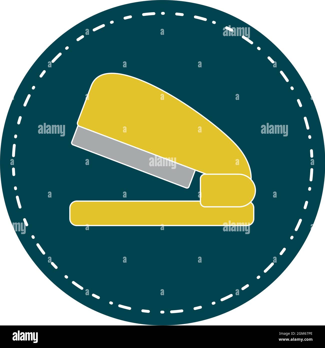 Isolated stapler on a sticker school supply icon Stock Vector Image ...