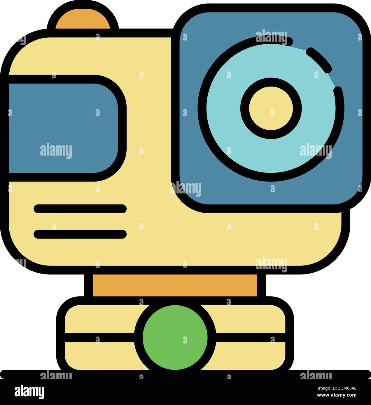 Action sport camera icon. Outline action sport camera vector icon color ...