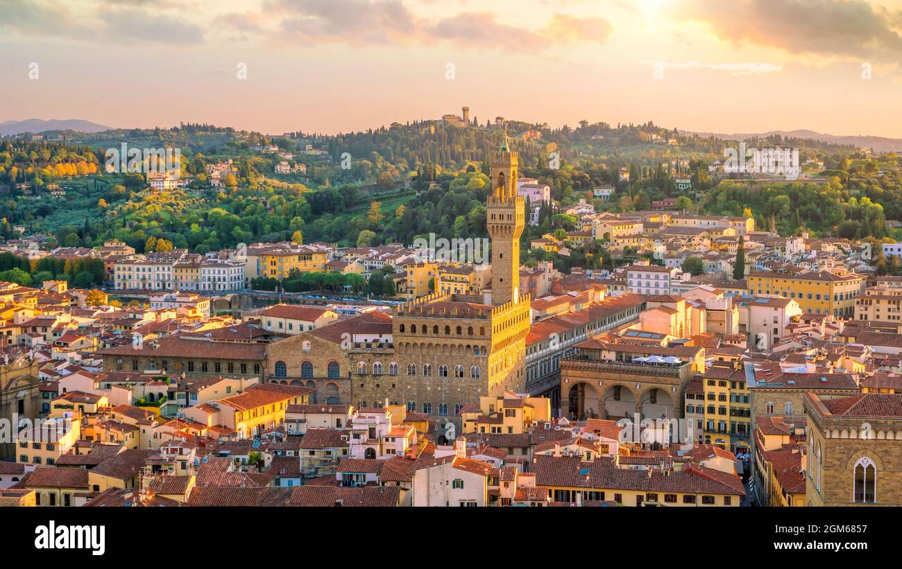 View of Florence skyline from top view in Italy Stock Photo - Alamy