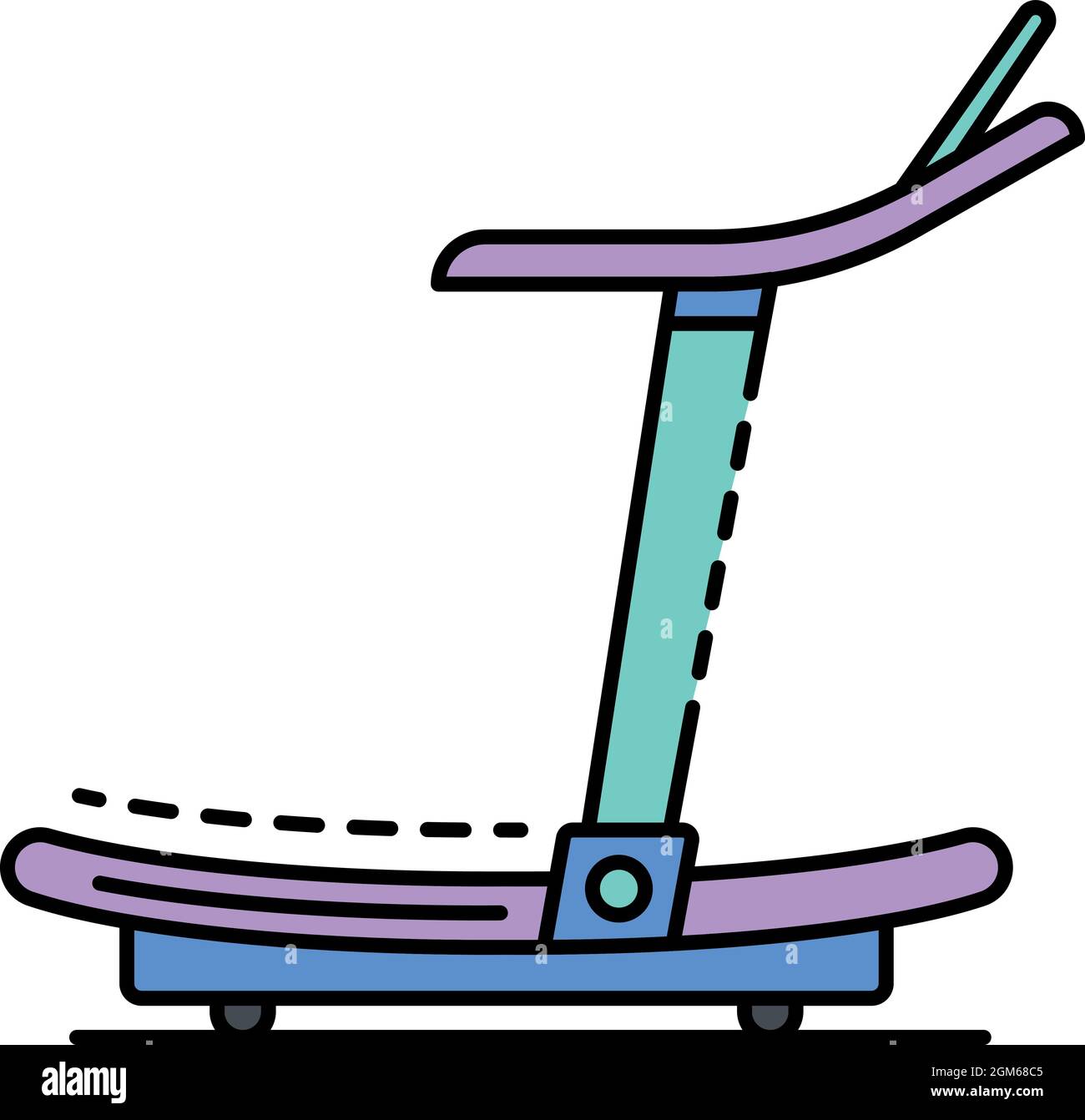 Modern treadmill icon. Outline modern treadmill vector icon color flat ...