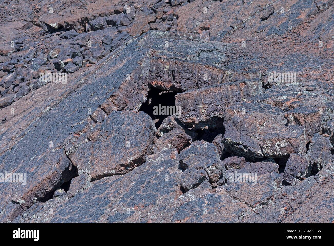 Cracked and Broken Lava Blocks on the Lava Falls Trail in El Malpais ...