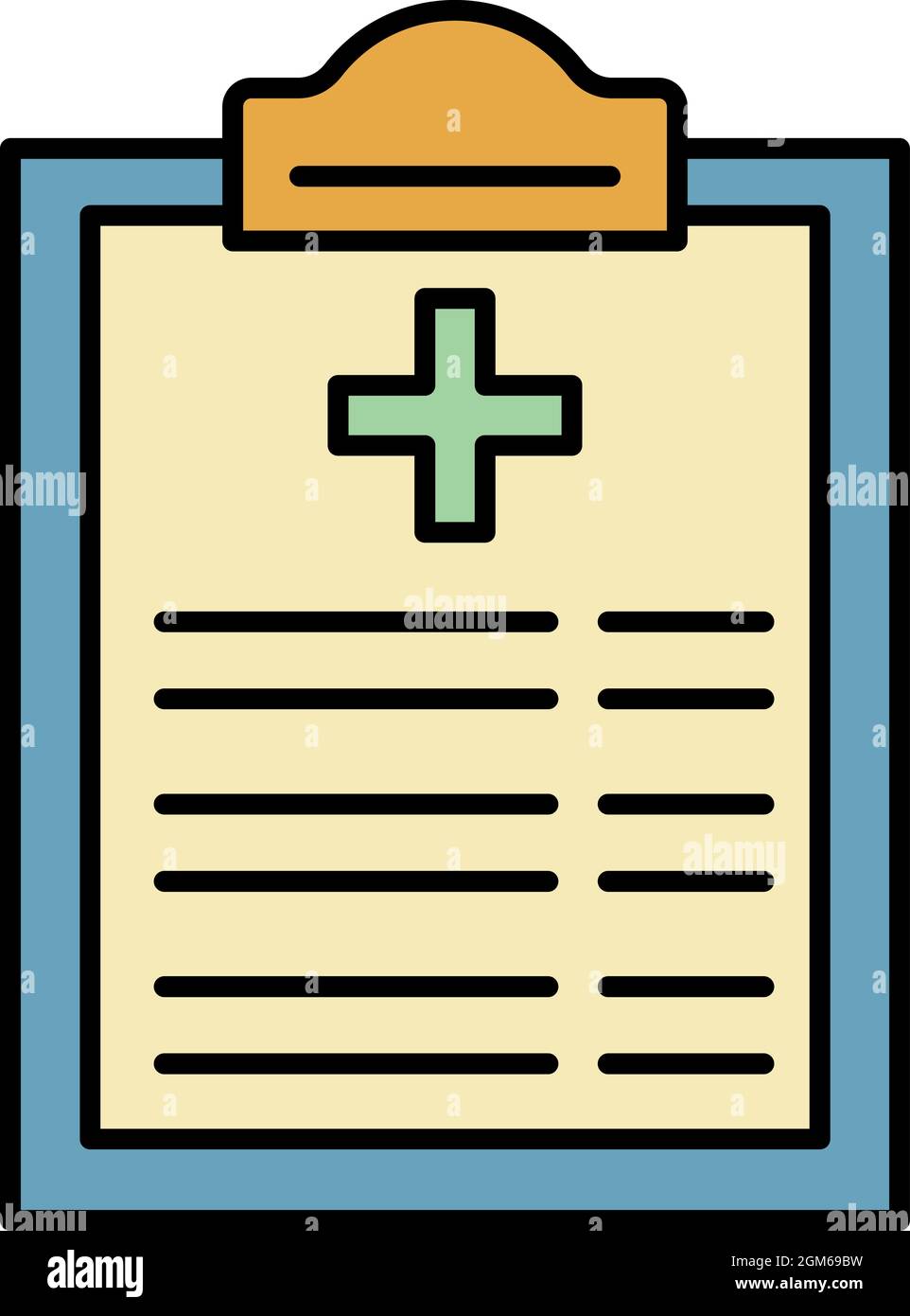 Medical check board icon. Outline medical check board vector icon color ...