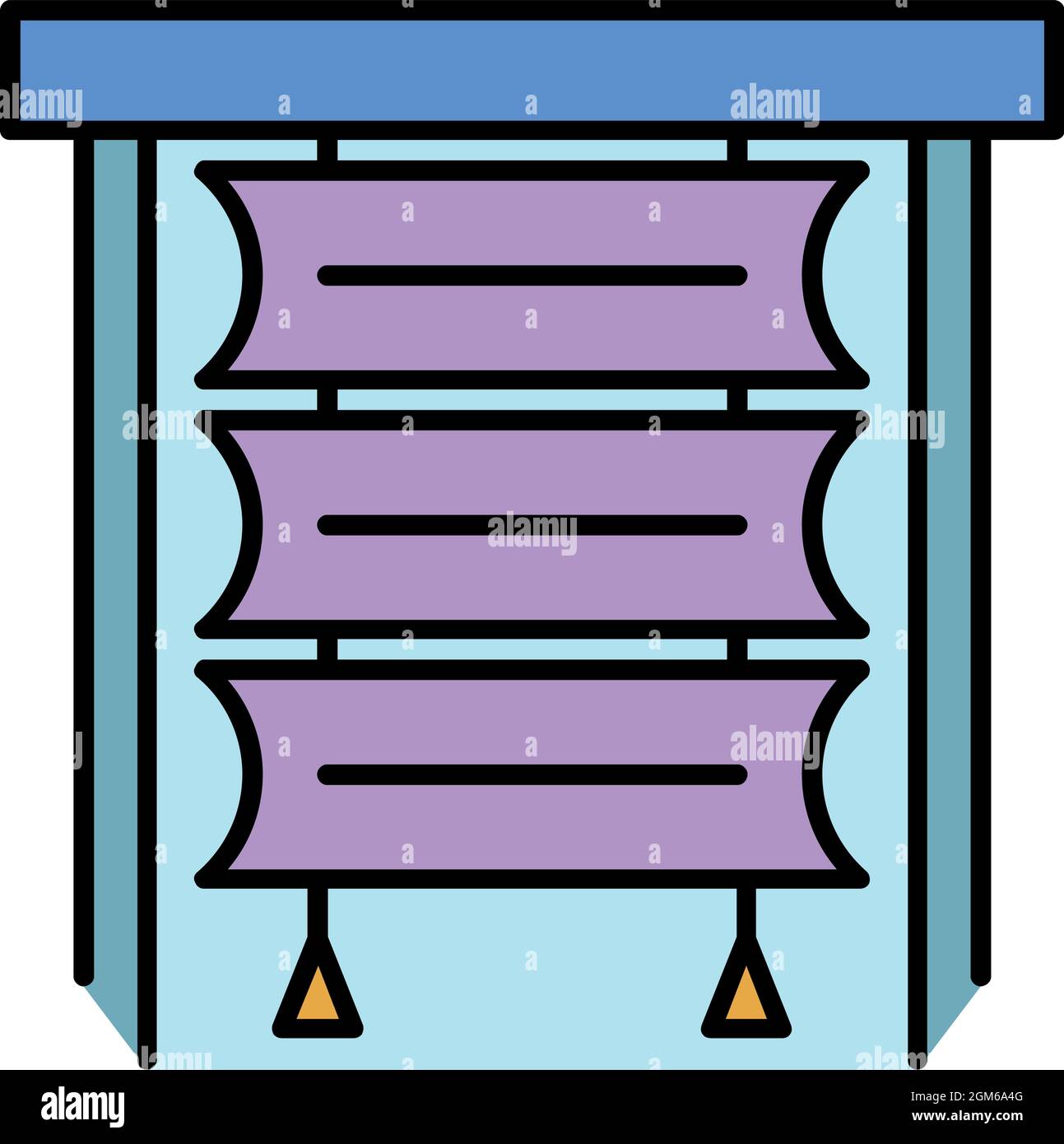 Abstract louvers icon. Outline abstract louvers vector icon color flat ...