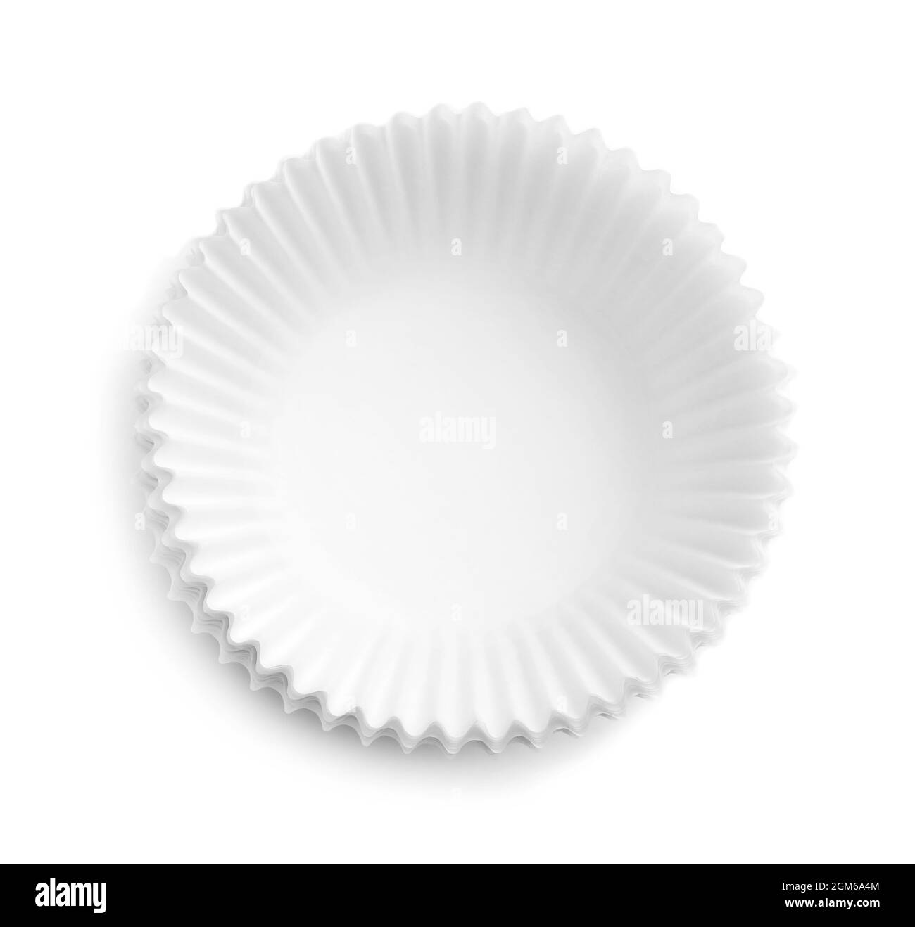 Forms for baking cupcakes on white background Stock Photo - Alamy