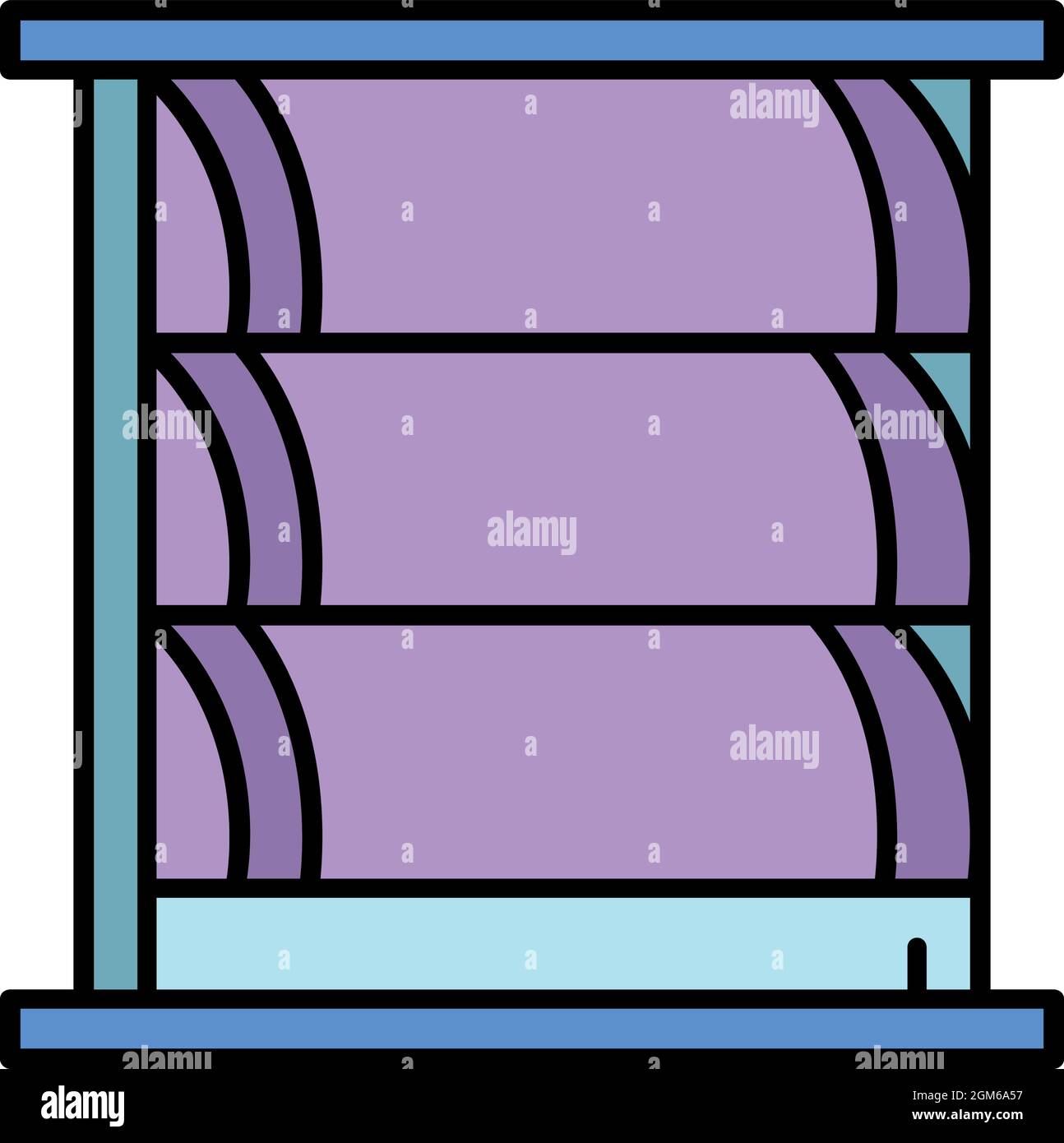 Big window shutter icon. Outline big window shutter vector icon color ...
