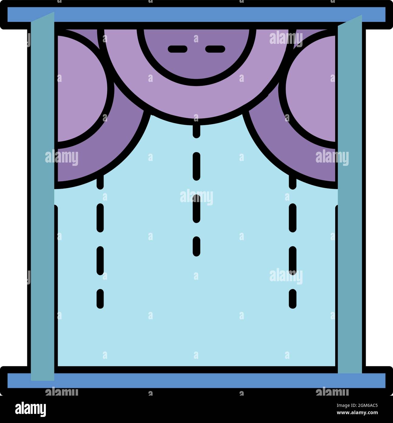 Room circle shade window icon. Outline room circle shade window vector ...