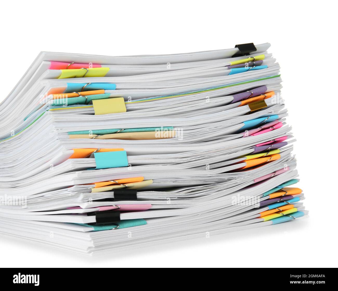 Stack of documents on white background Stock Photo - Alamy