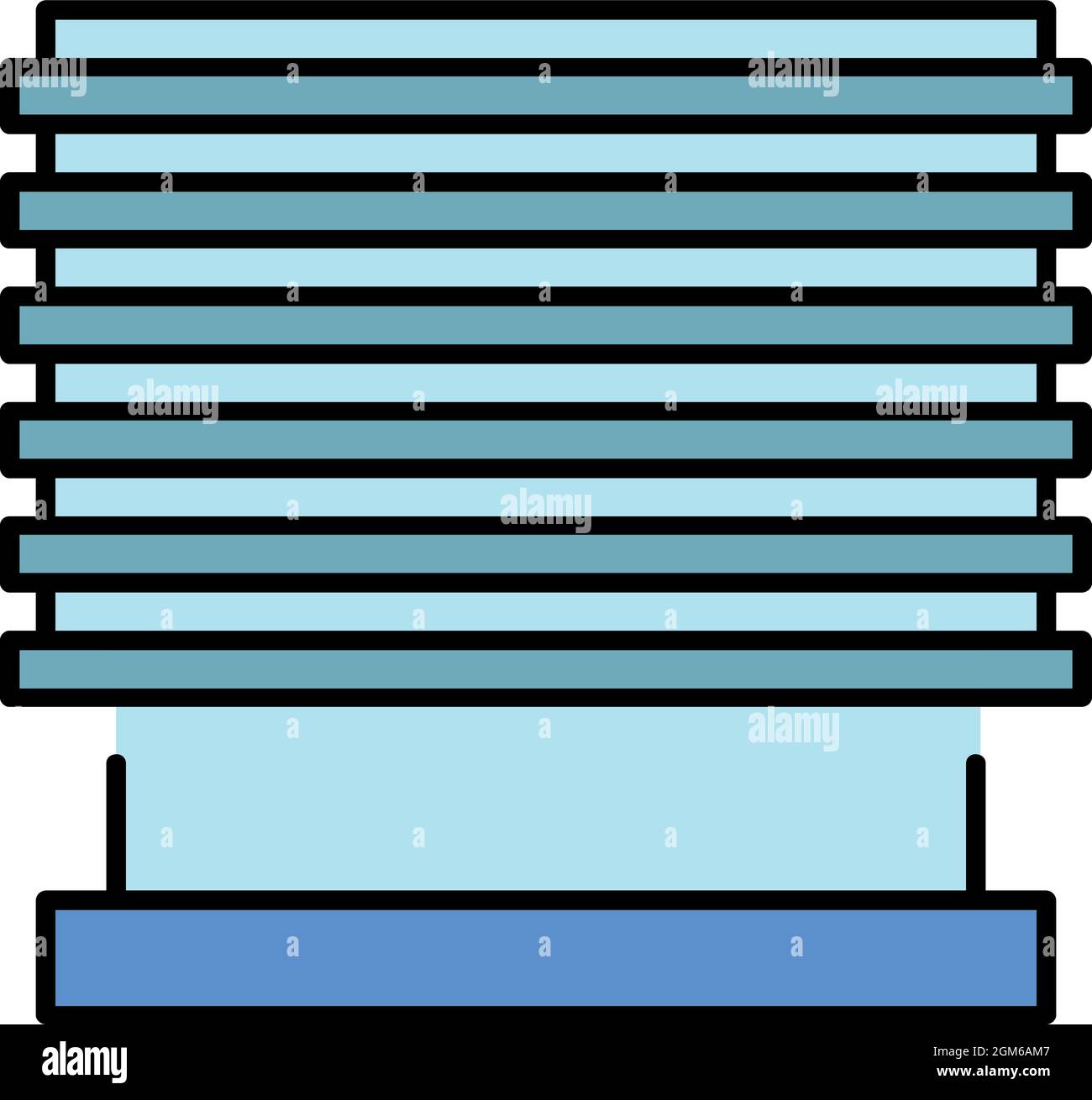 Metal outdoor louvers icon. Outline metal outdoor louvers vector icon ...