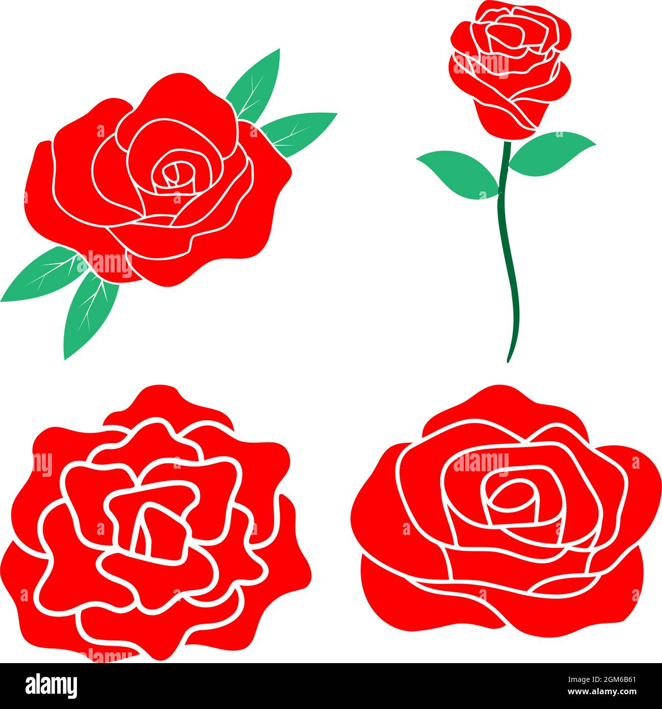 Red rose logo vectors hi-res stock photography and images - Alamy